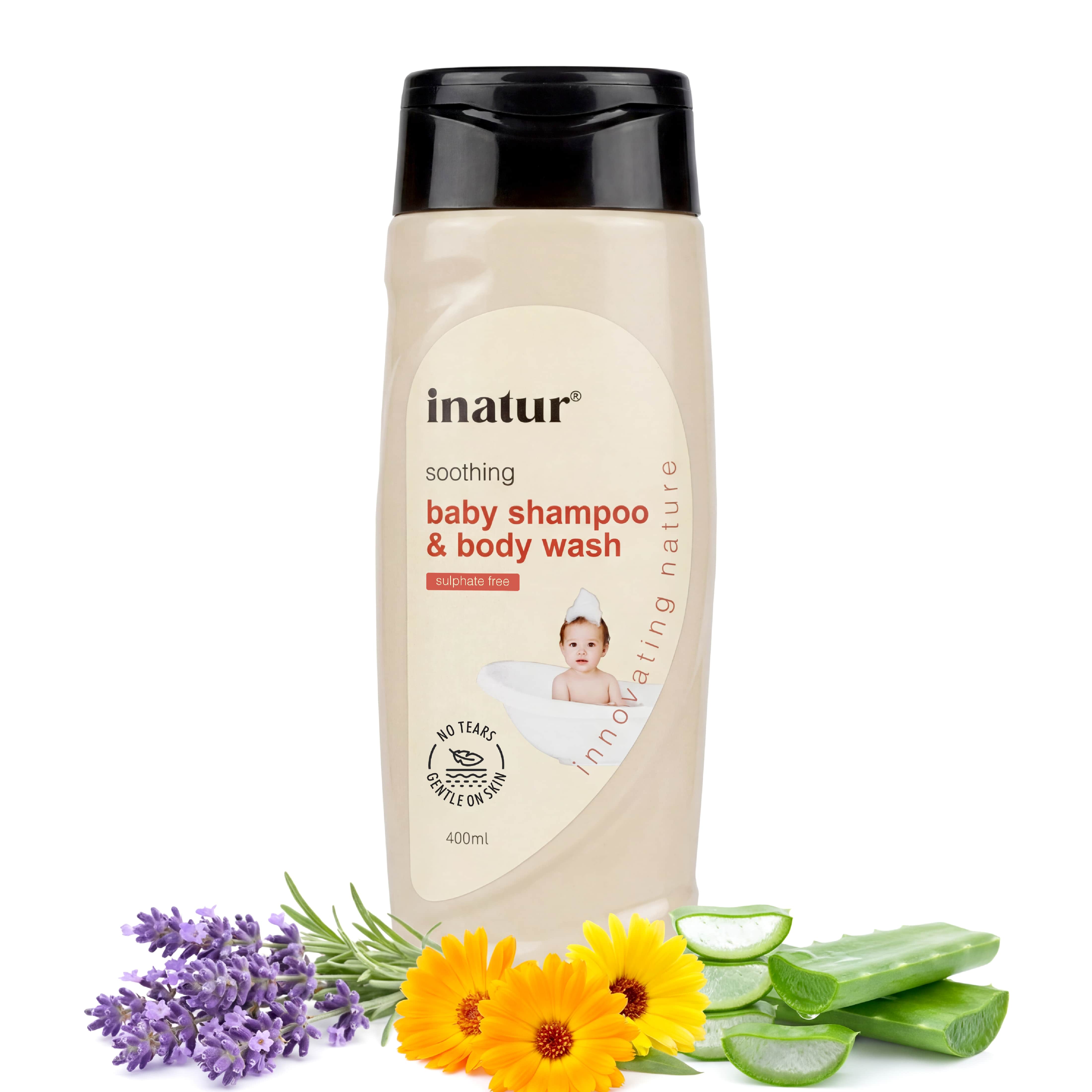 Baby Shampoo & Body Wash | Sulfate-Free - 400ml | inatur – Inatur